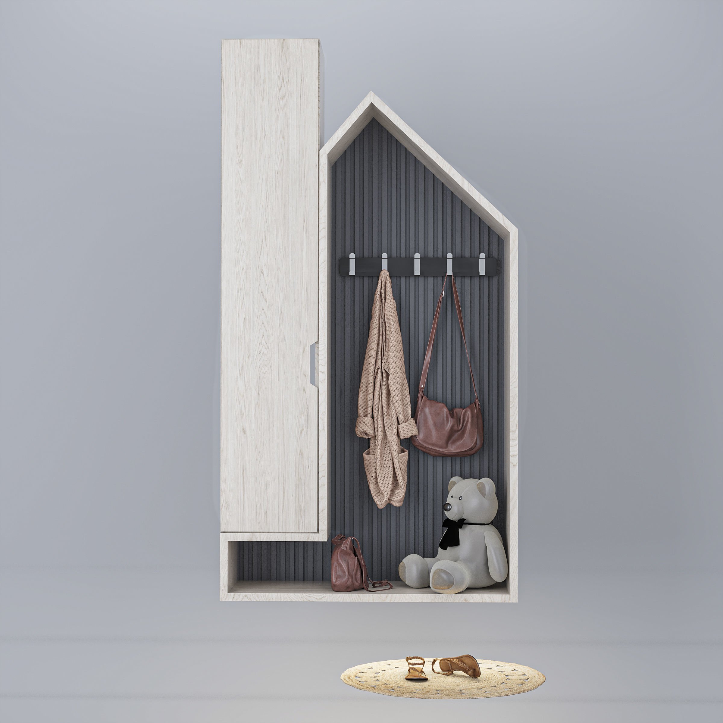 3D model hallway furniture VR / AR / low-poly | CGTrader