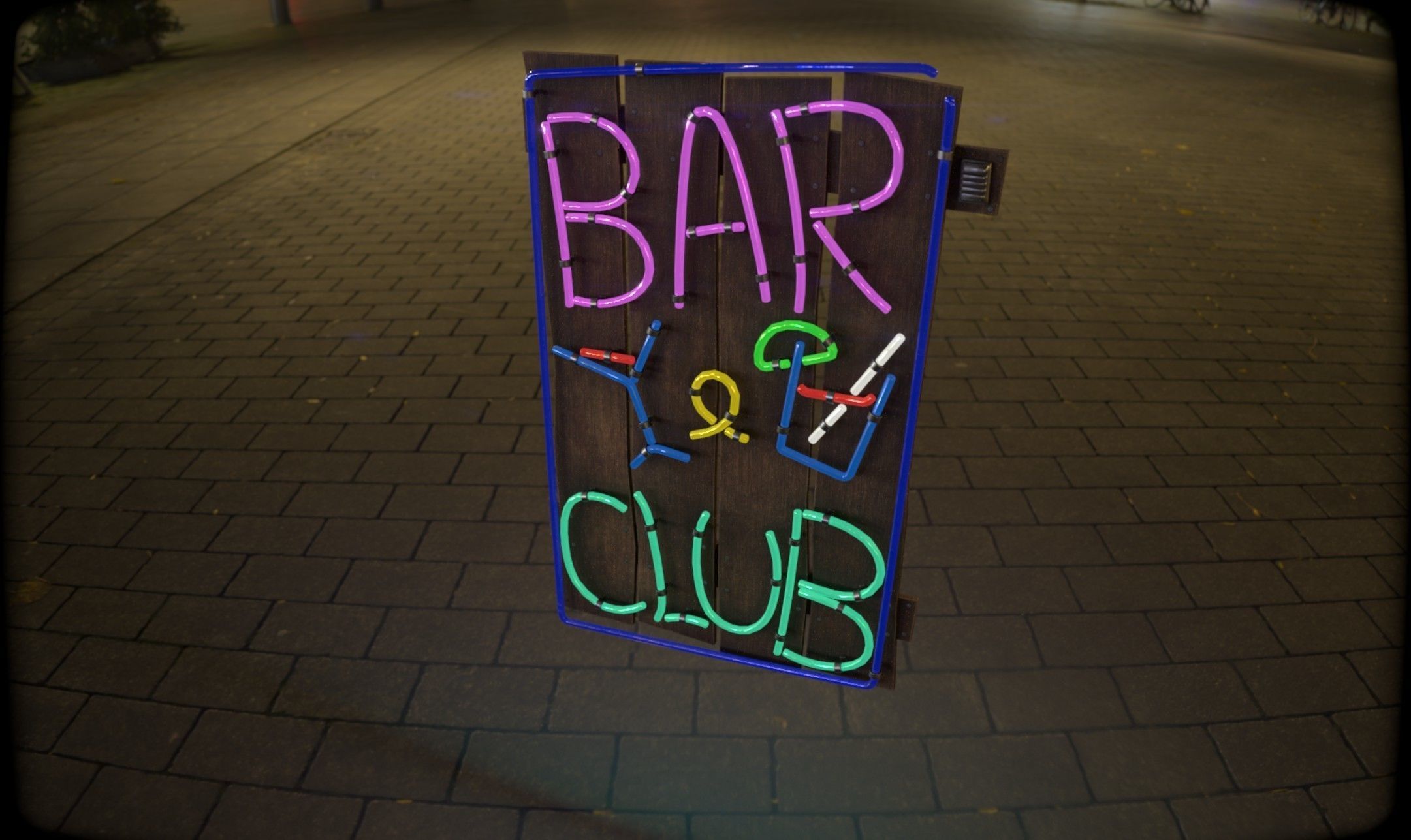3D model Neon bar and club sign VR / AR / low-poly | CGTrader