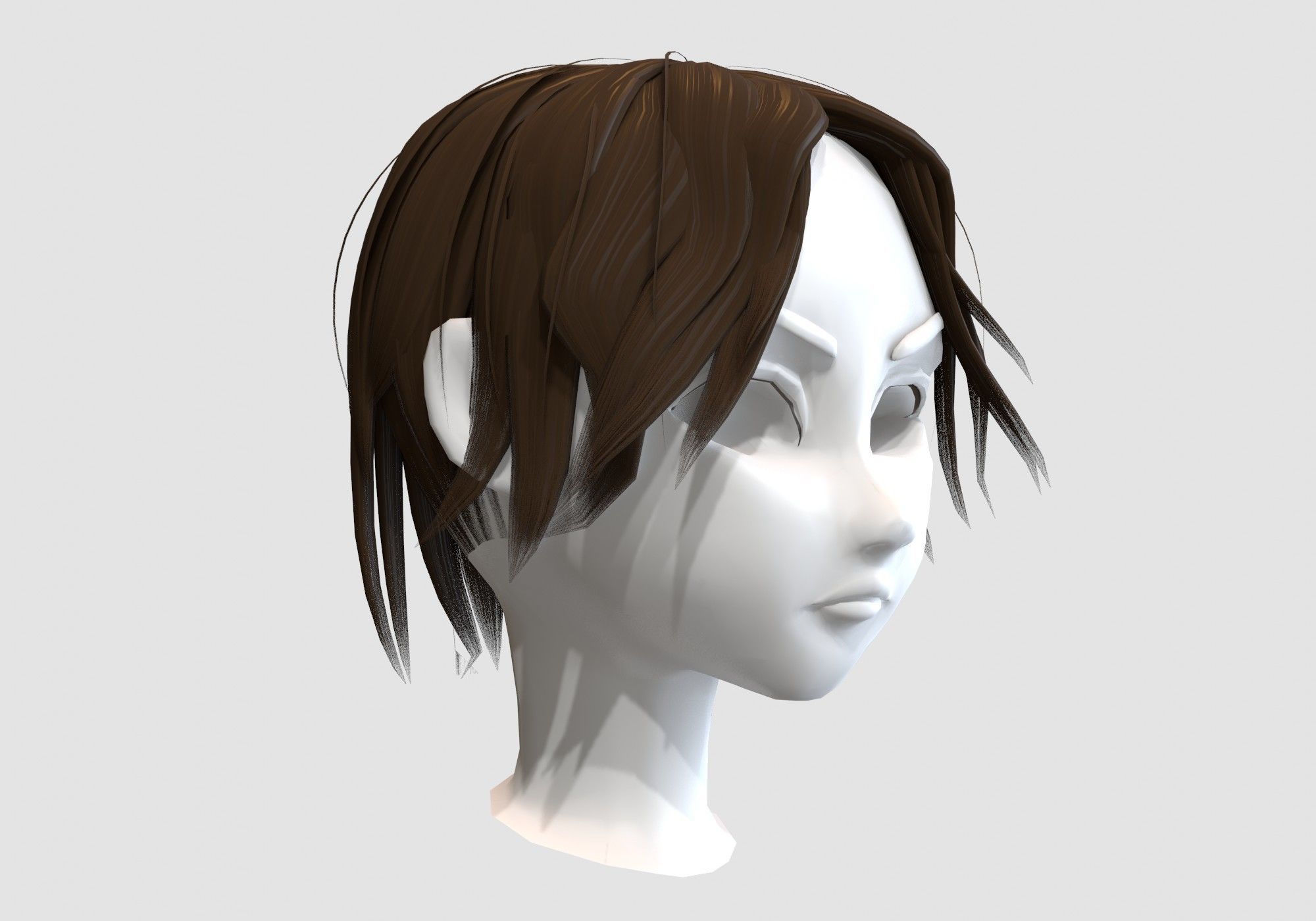wavy anime hairstyle 3D model | CGTrader