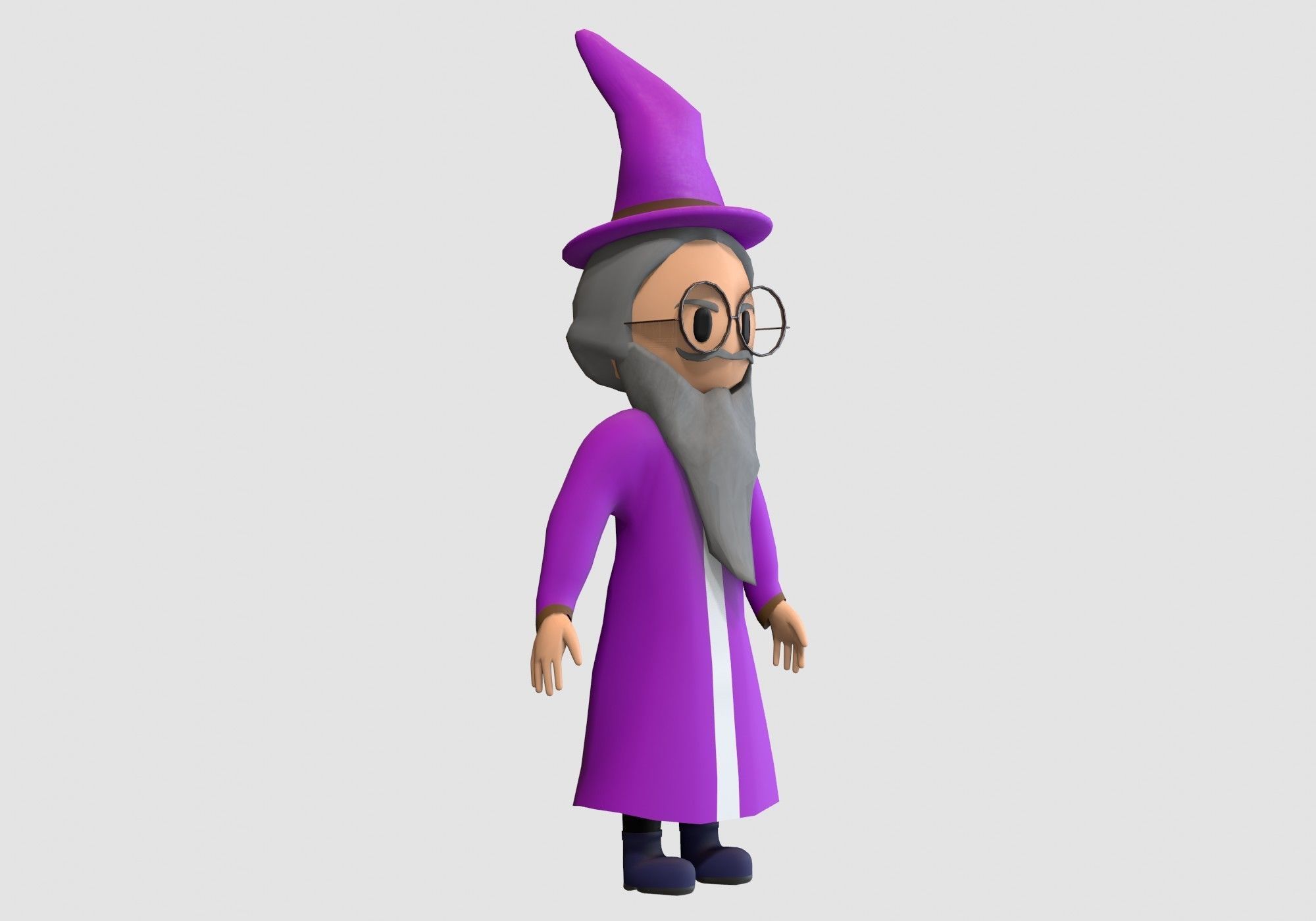 3D model male cartoon wizard VR / AR / low-poly | CGTrader