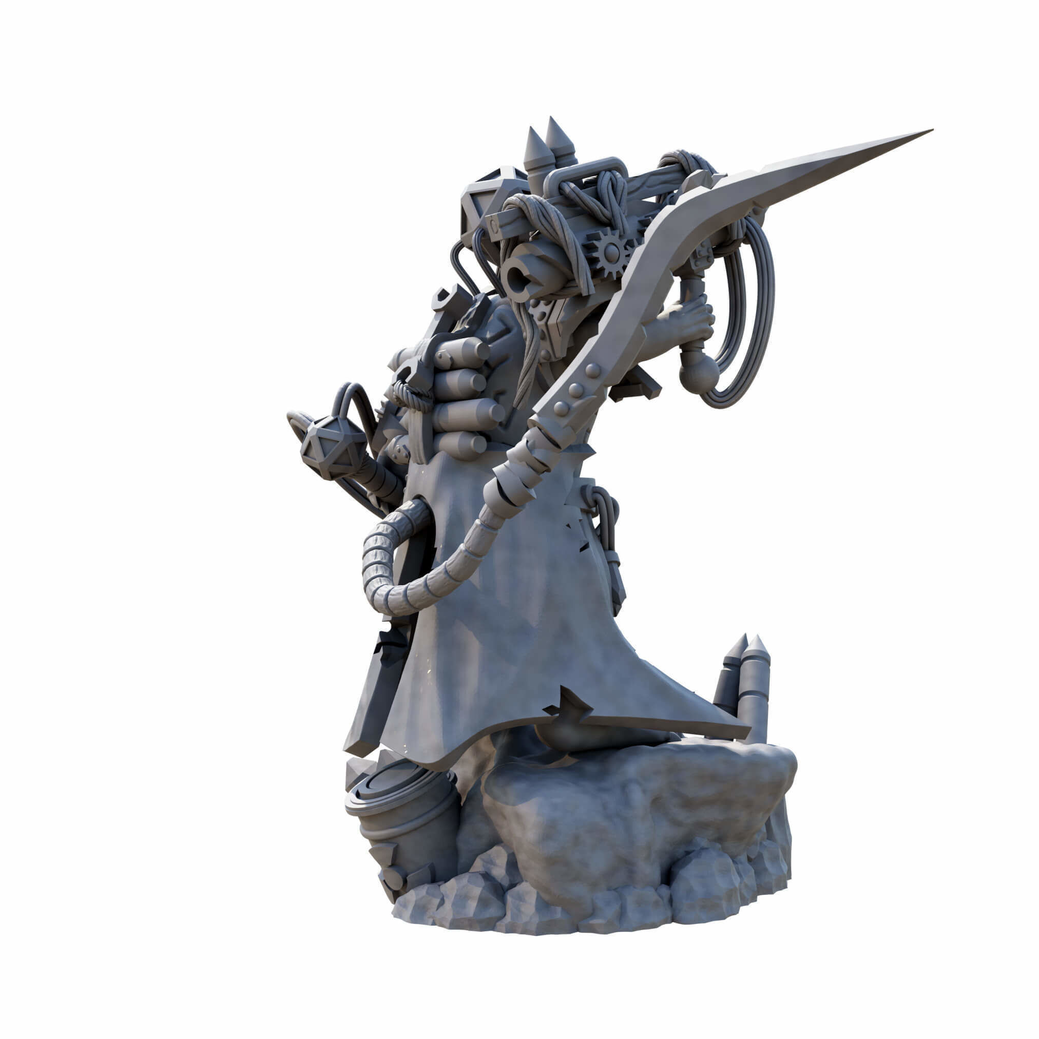 Ratkin Warlock Engineer With Missile Launcher 3D model 3D printable ...