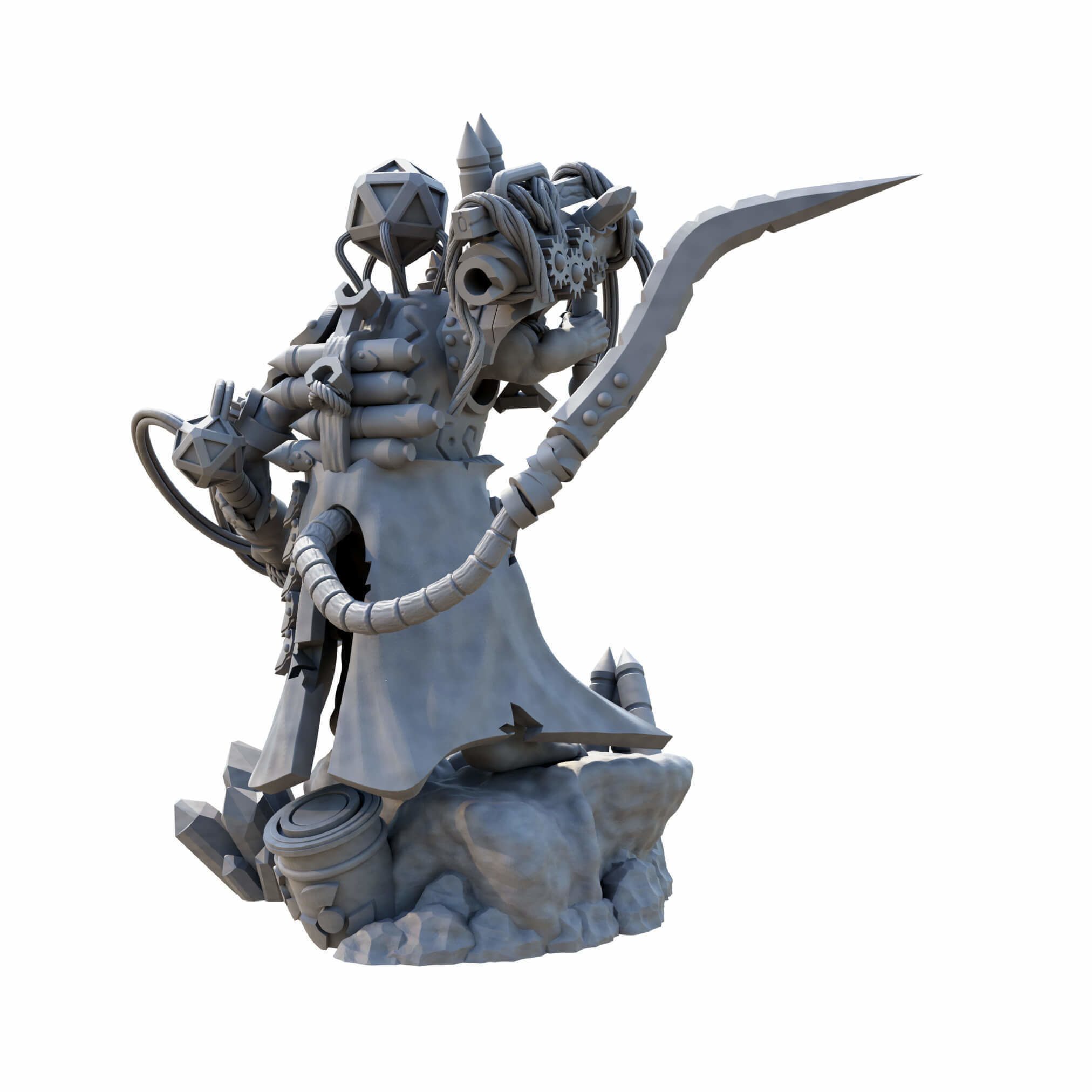Ratkin Warlock Engineer With Missile Launcher 3D model 3D printable ...