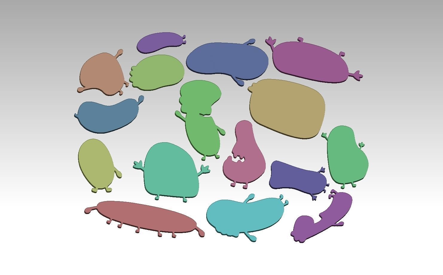 free convert crazy shapes funny 3D model 3D printable | CGTrader