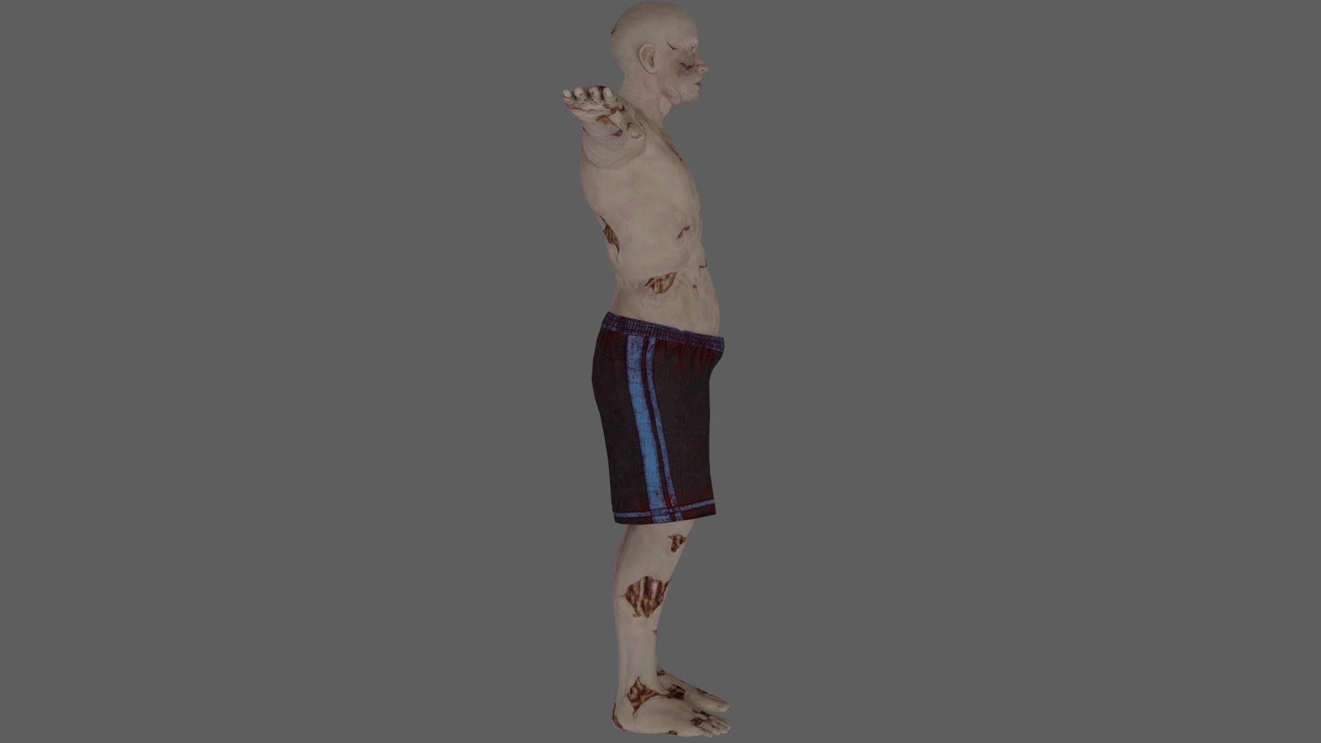 Rigged Zombie 01 3D model rigged | CGTrader