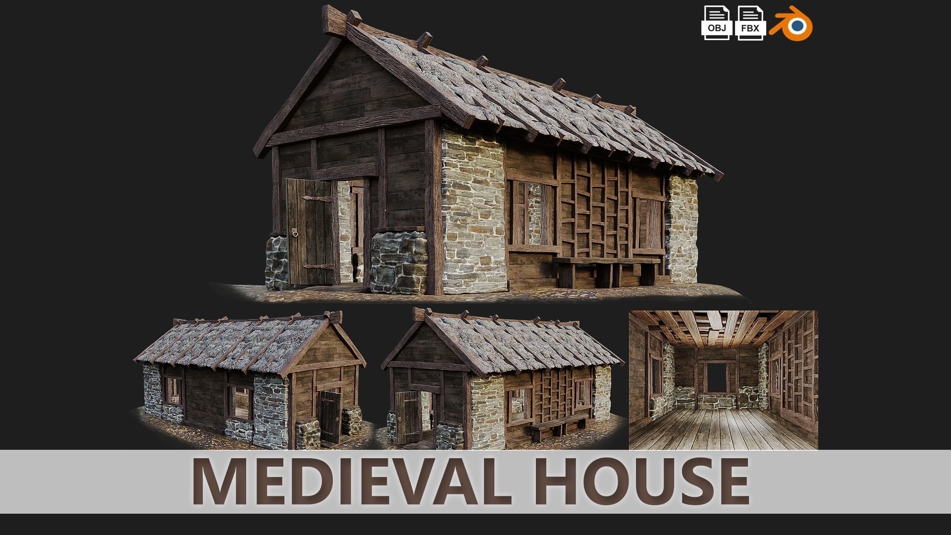 3D model 1 - 40 OLD MEDIEVAL BUILDINGS PACK 4K Textures GameReady VR ...