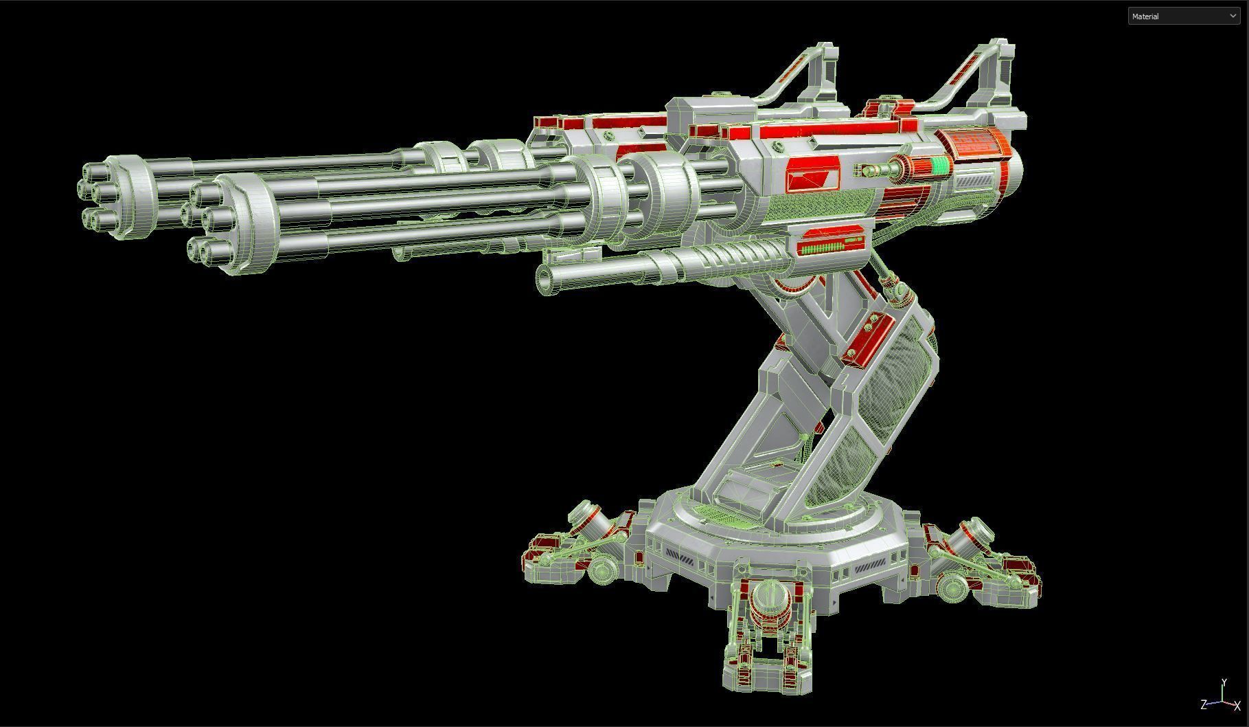 3D model Sci-Fi Laser Turret VR / AR / low-poly | CGTrader