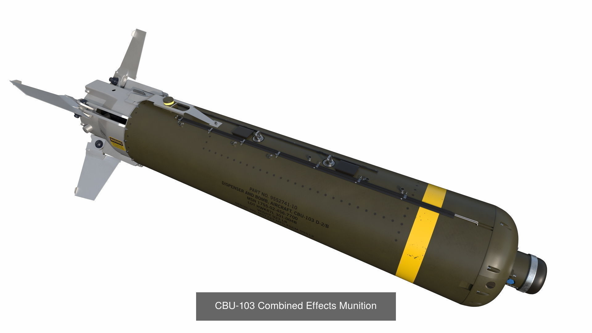 CBU-87 and 103 Combined Effects Munition 3D Model Collection | CGTrader