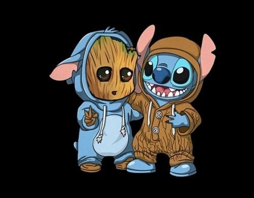 Stitch and Baby Groot 3D model 3D printable | CGTrader