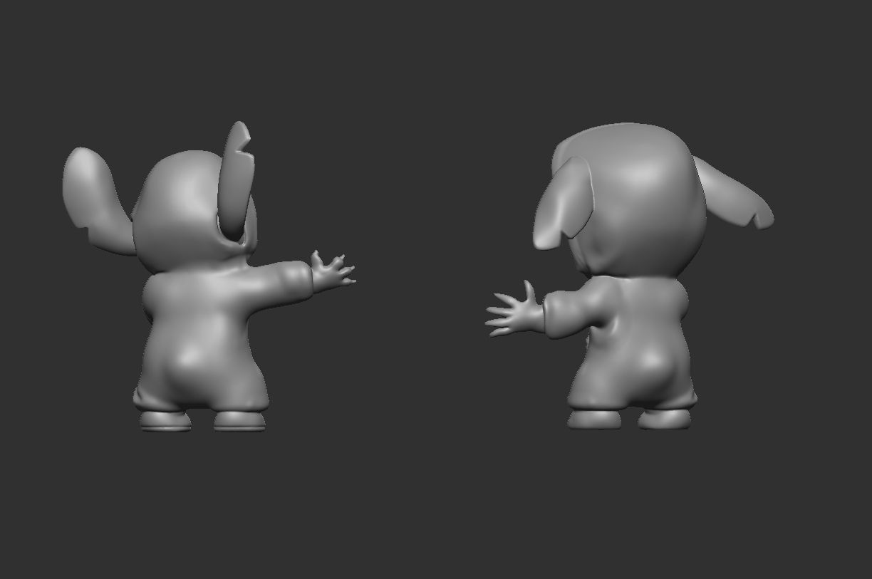 Stitch and Baby Groot 3D model 3D printable | CGTrader