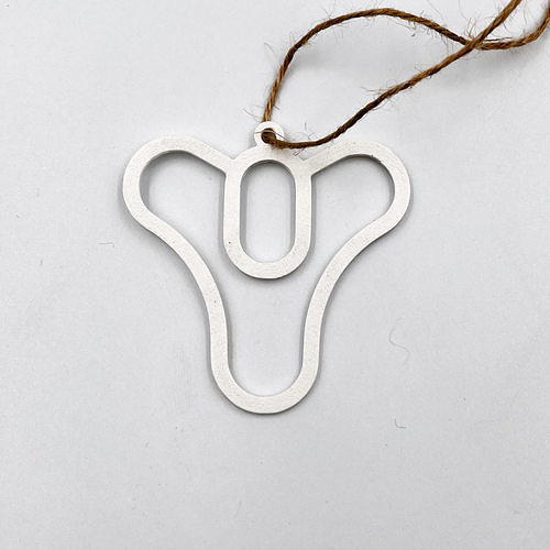 DESTINY 2 LOGO PENDANT NECKLACE JEWELRY EARRINGS 3D model 3D printable ...