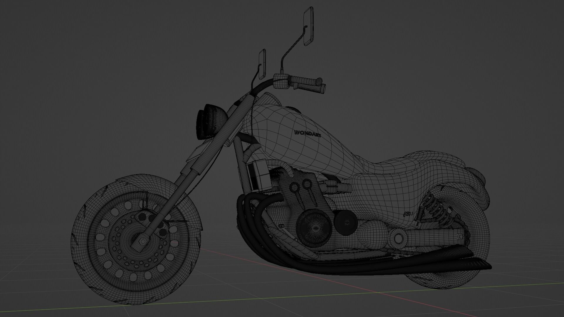 Concept Cartoon Looking Cruiser Motorcycle 3D model | CGTrader