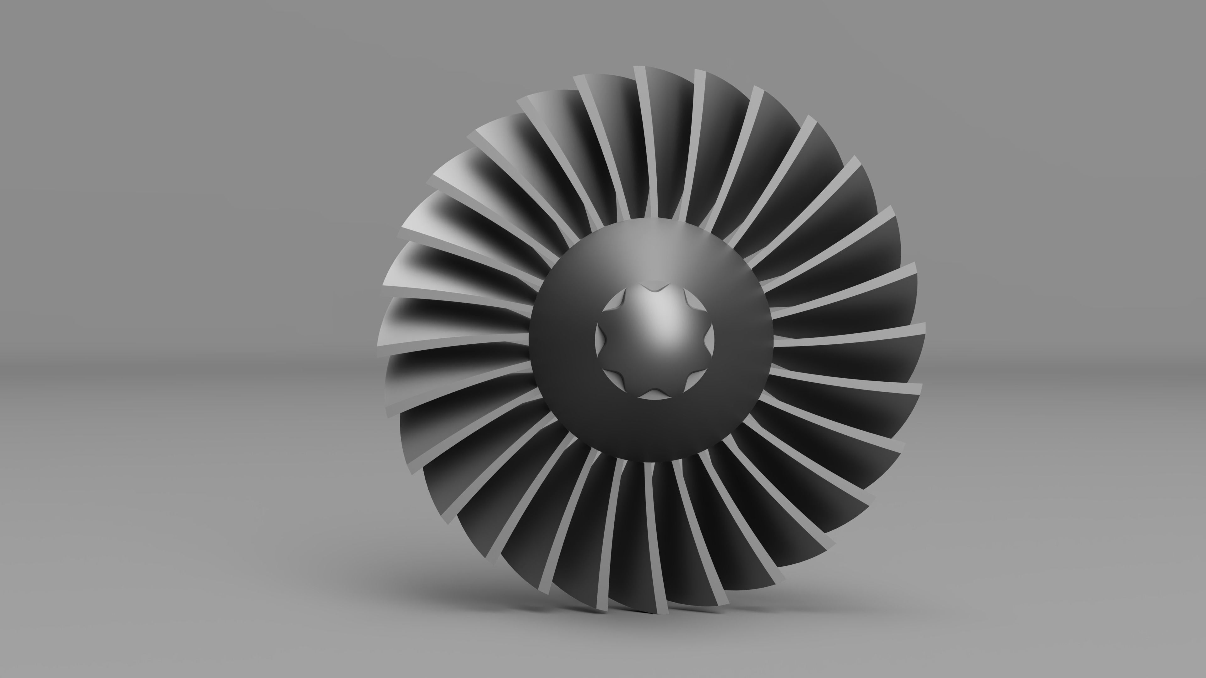 GE TF34 Nose Cone and Fan with threaded hole in Nose Cone 3D model 3D ...