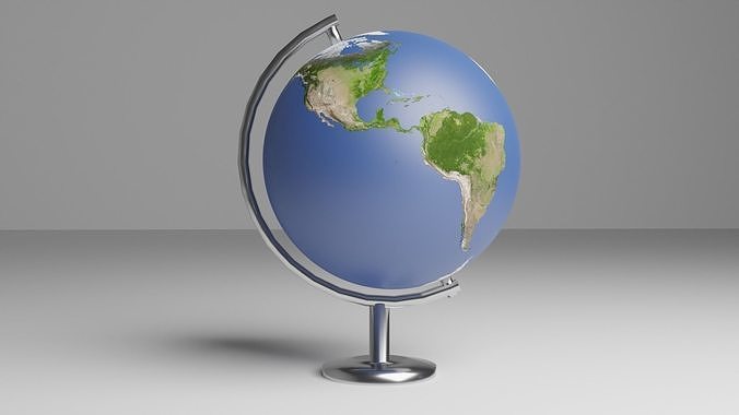 World Globe 3D Model free VR / AR / low-poly 3D model | CGTrader