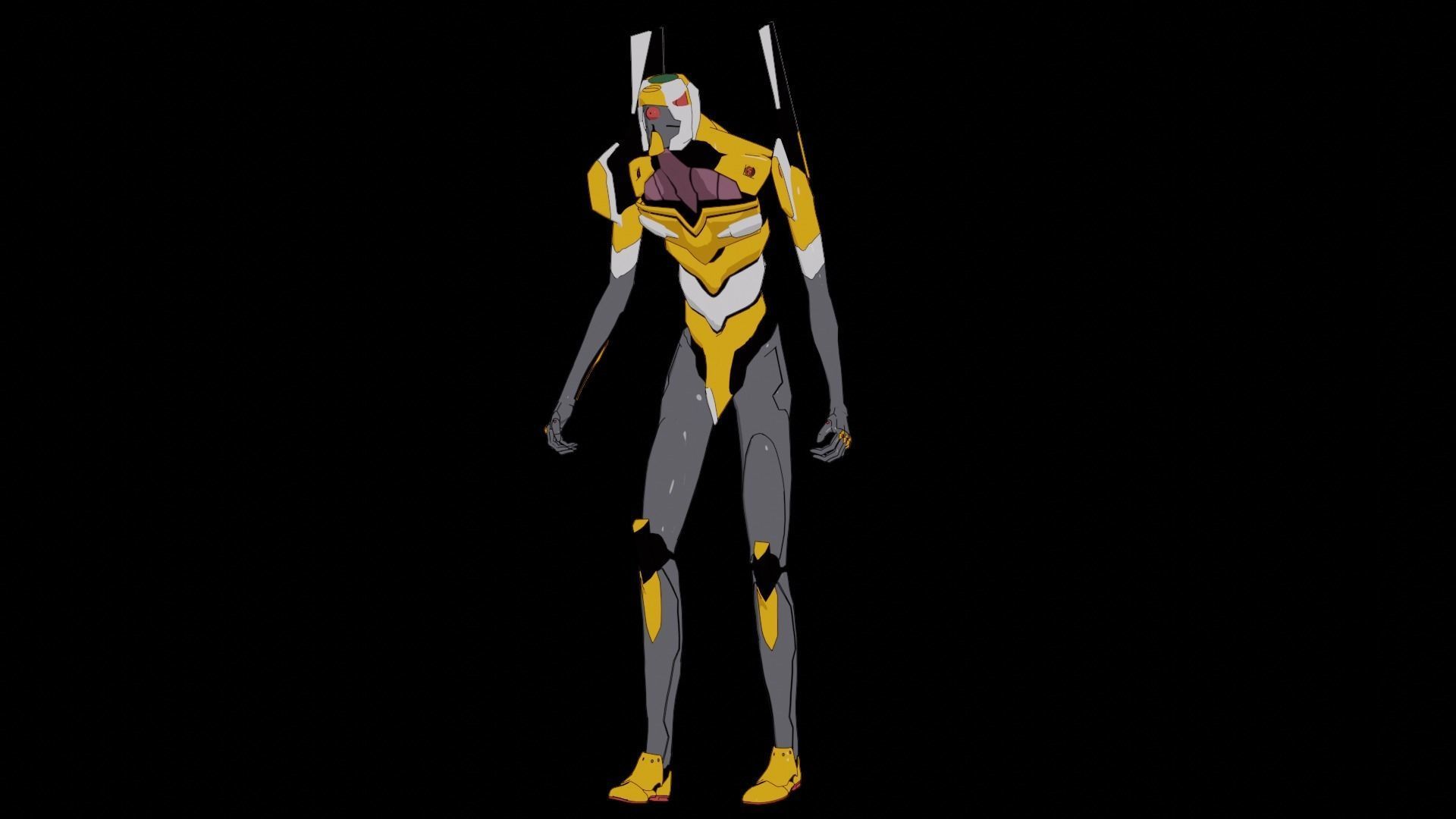 3D model Rigged EVA 00 Unit Neon Genesis Evangelion VR / AR / low-poly ...