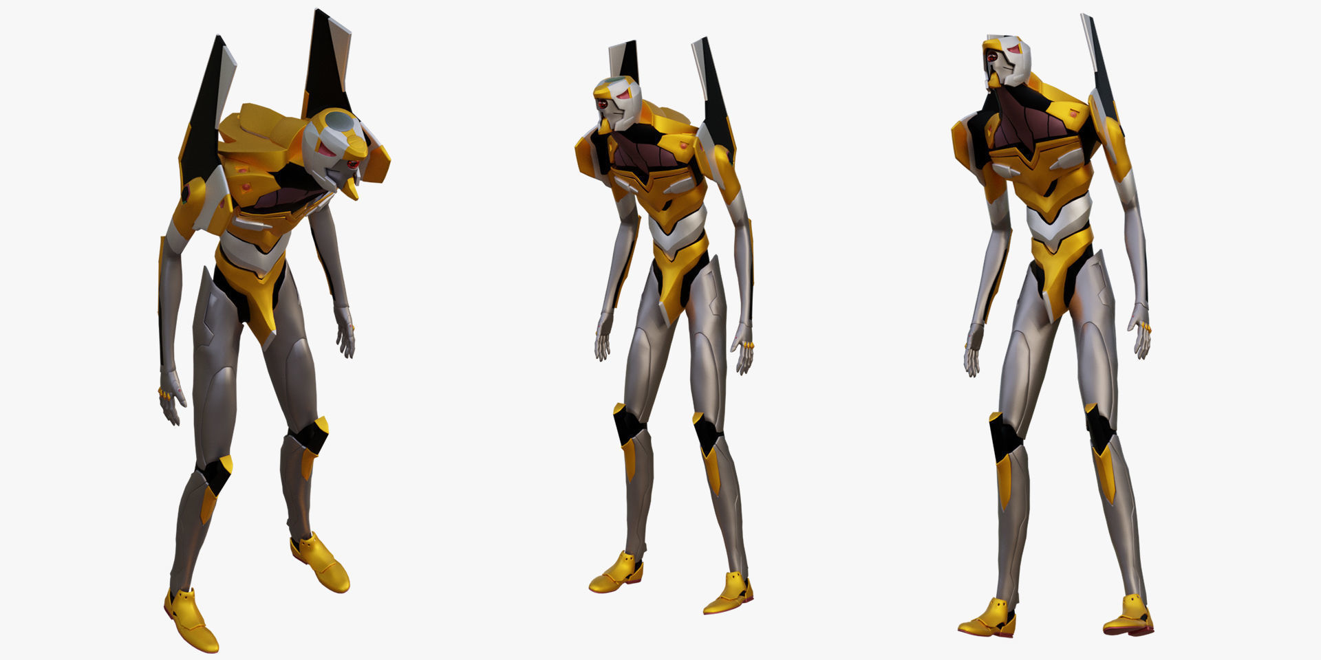 3D model Rigged EVA 00 Unit Neon Genesis Evangelion VR / AR / low-poly ...