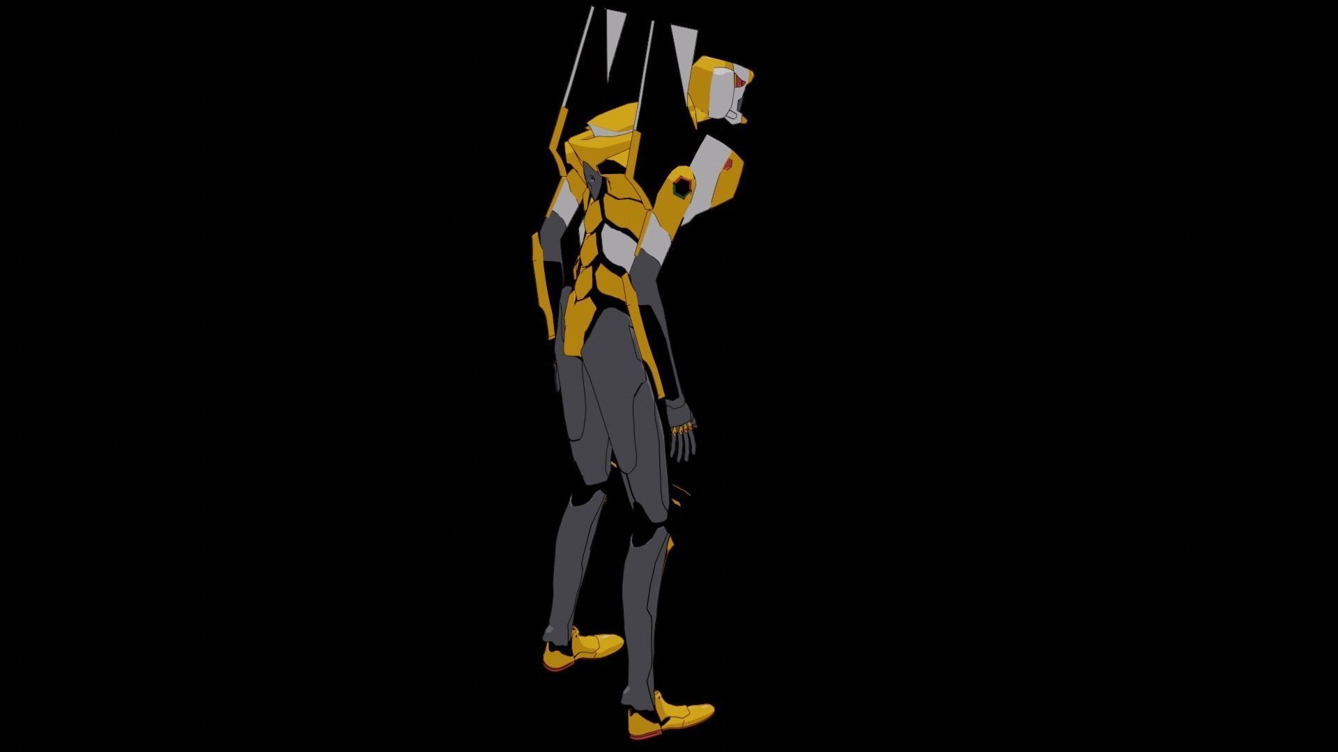 3D model Rigged EVA 00 Unit Neon Genesis Evangelion VR / AR / low-poly ...