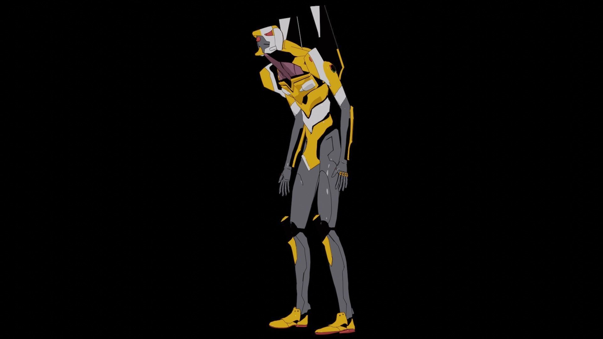3D model Rigged EVA 00 Unit Neon Genesis Evangelion VR / AR / low-poly ...