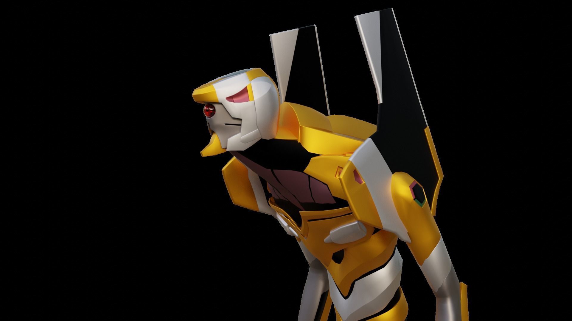 3D model Rigged EVA 00 Unit Neon Genesis Evangelion VR / AR / low-poly ...