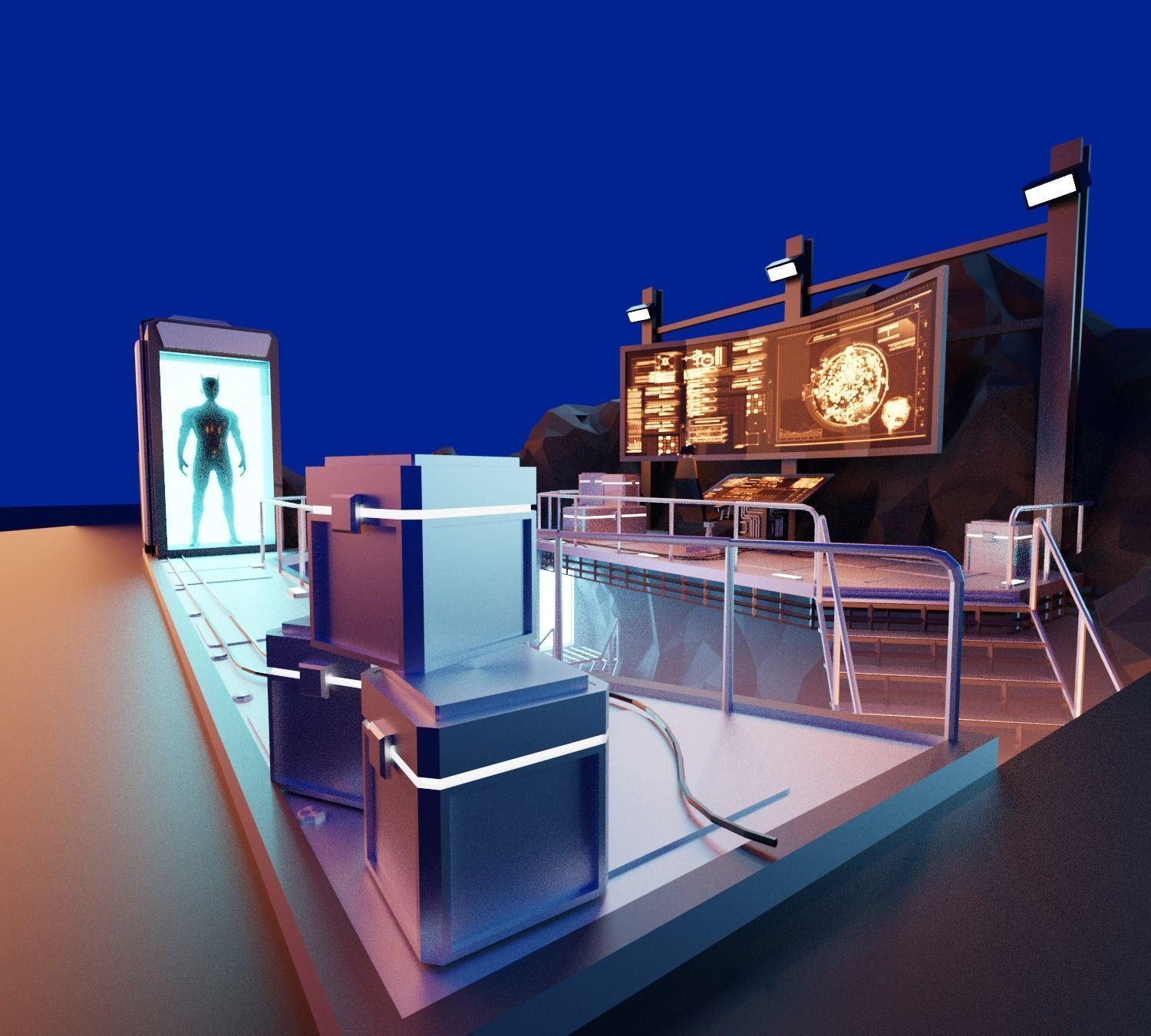 Cartoon Batcave 3D model | CGTrader