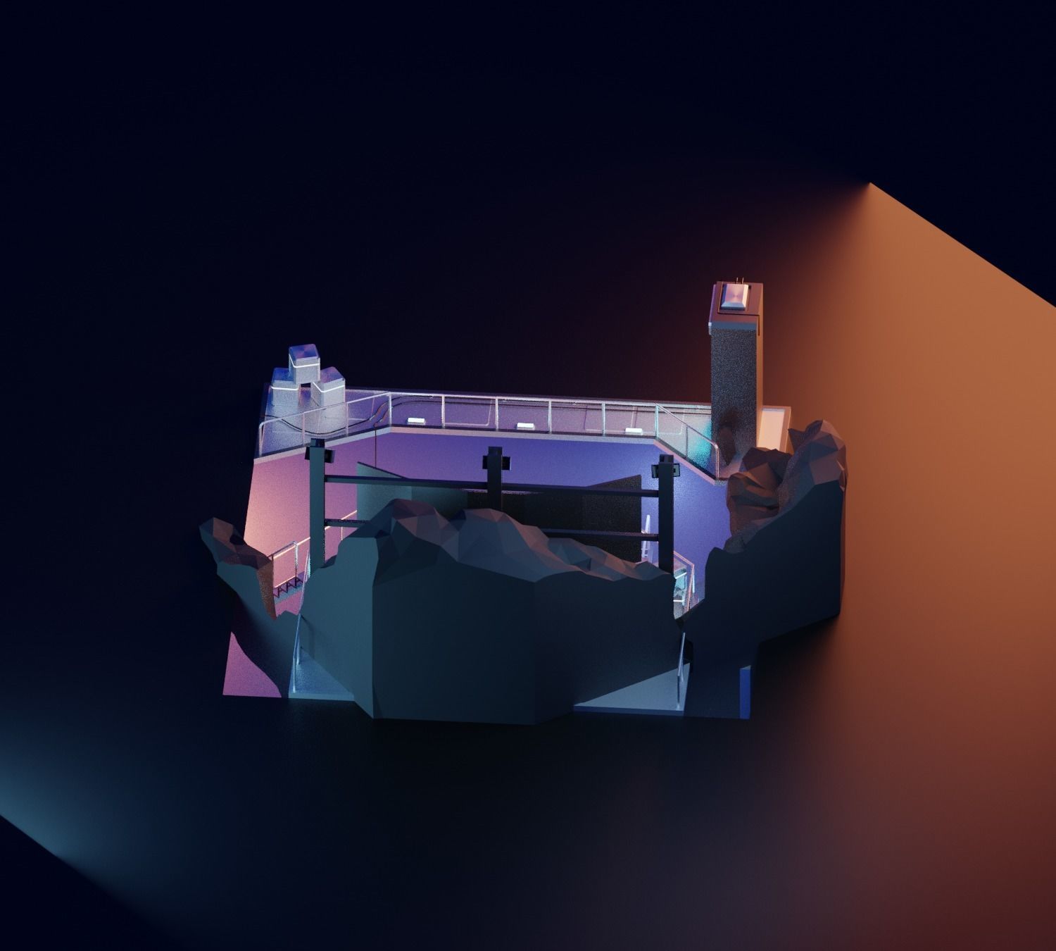 Cartoon Batcave 3D model | CGTrader