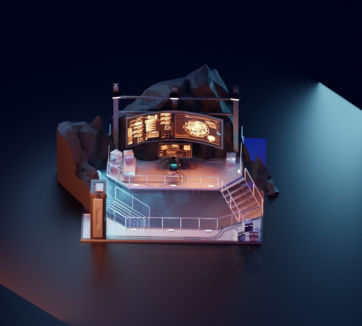 Cartoon Batcave 3D model | CGTrader