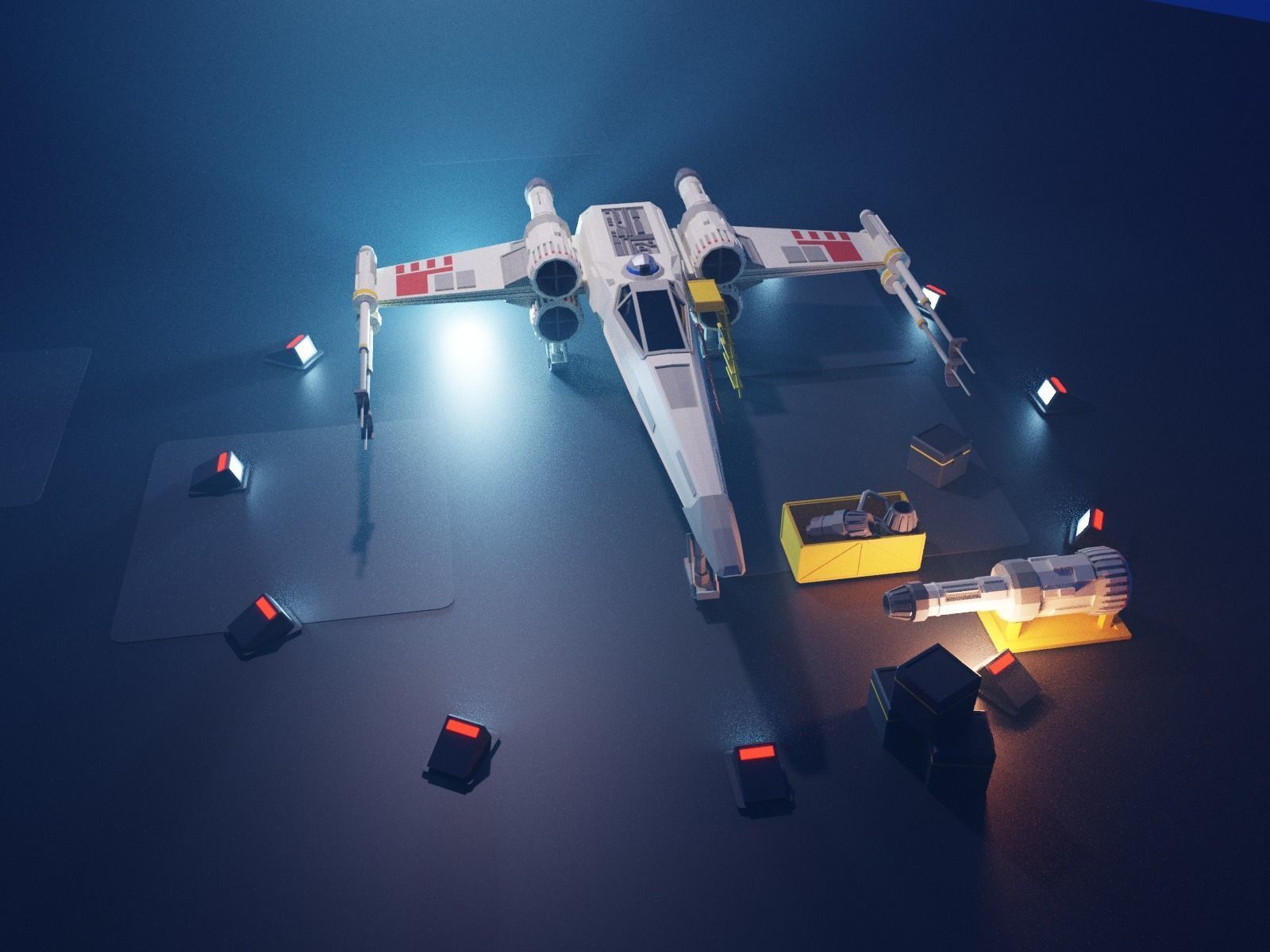 Cartoon X-Wing 3D model | CGTrader