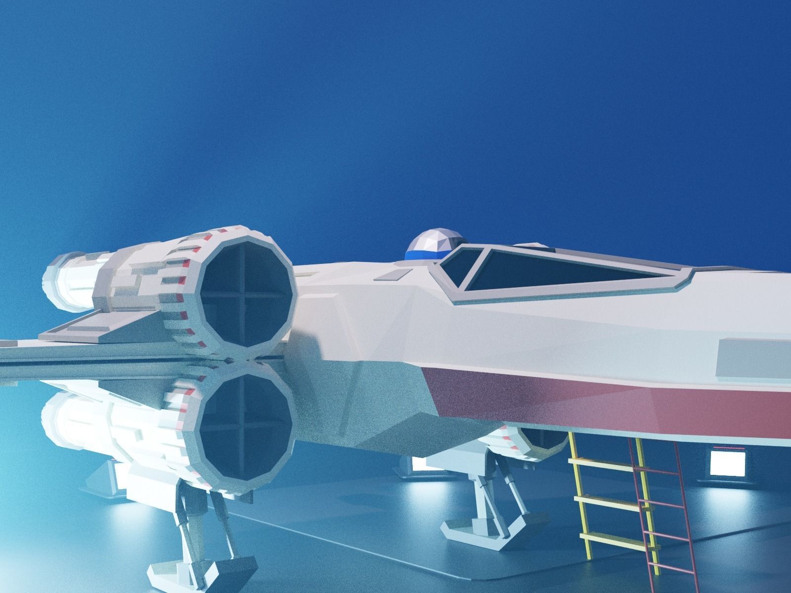 Cartoon X-Wing 3D model | CGTrader
