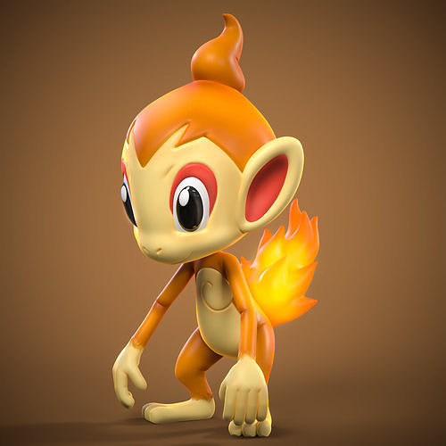CHIMCHAR POKEMON 3D model 3D printable | CGTrader