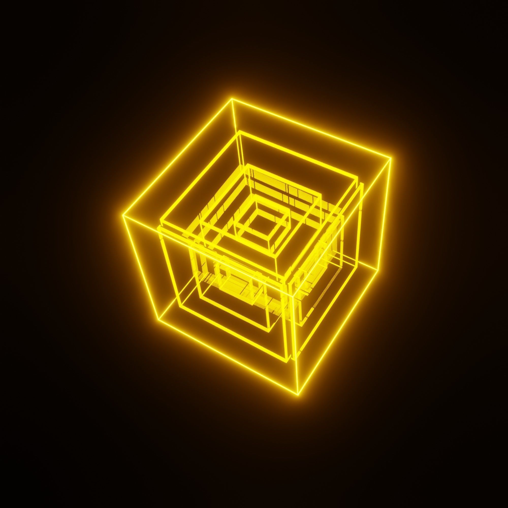 3d model of neon cube with rotating animation 3D model animated | CGTrader