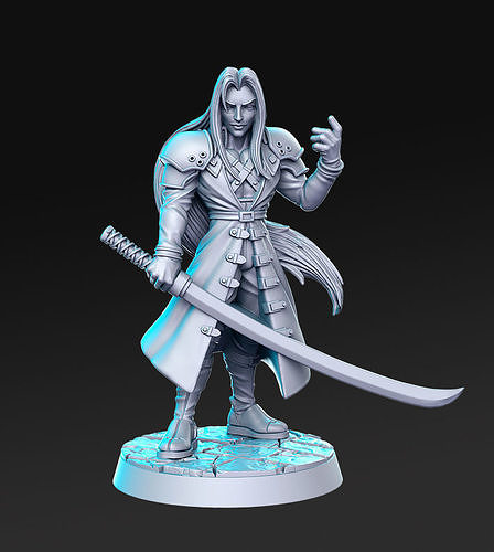 Sephiroth Final Fantasy 32mm Pre-supported 3D model 3D printable | CGTrader