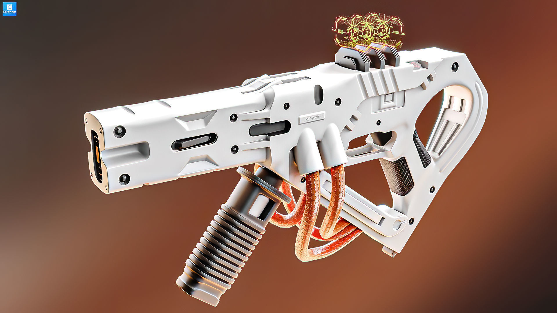NOVA Sci-fi Pistol 3D model | CGTrader
