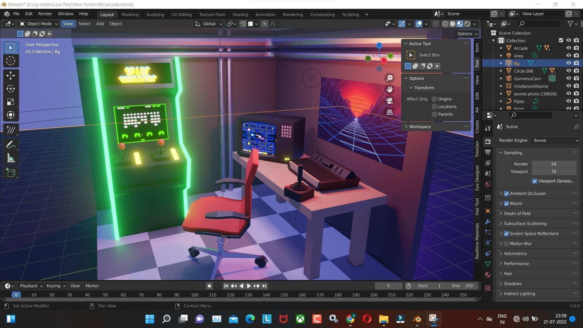 3D model Arcade game Console 3D Model Render In Blender VR / AR / low ...