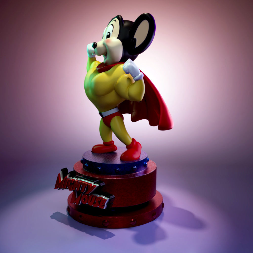 Migthy Mouse - Super Mouse 3D model 3D printable | CGTrader