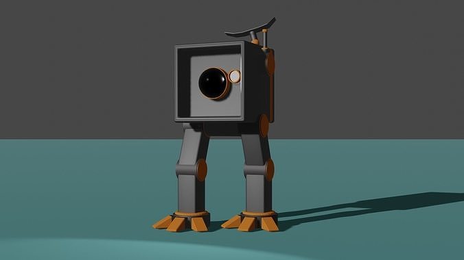3D model Robot with camera and legs VR / AR / low-poly | CGTrader
