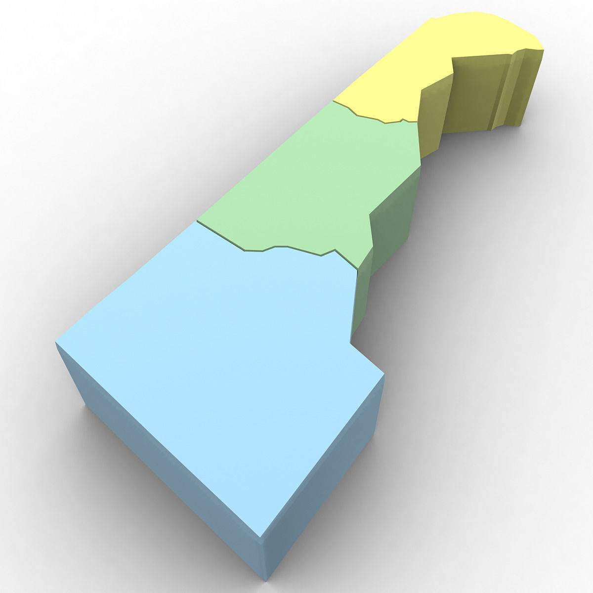 Delaware Political Map 3D model | CGTrader