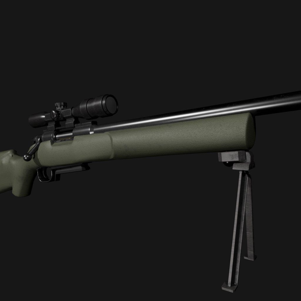 3D model R700 Sniper Rifle VR / AR / low-poly | CGTrader