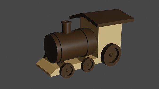 3D model Beautiful low poly Train locomotive VR / AR / low-poly | CGTrader