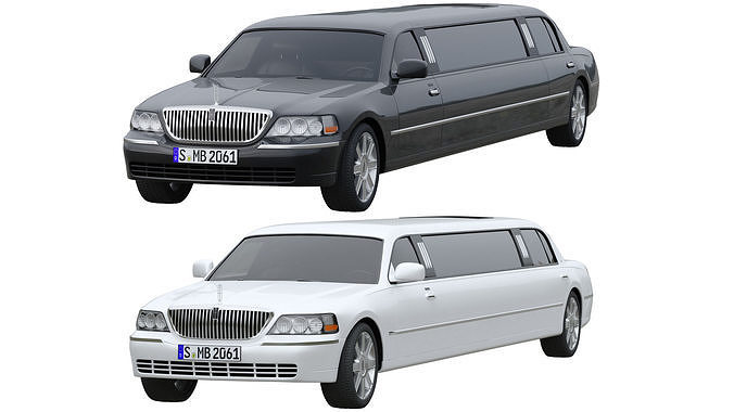 Lincoln Town Car limousine 3D model | CGTrader