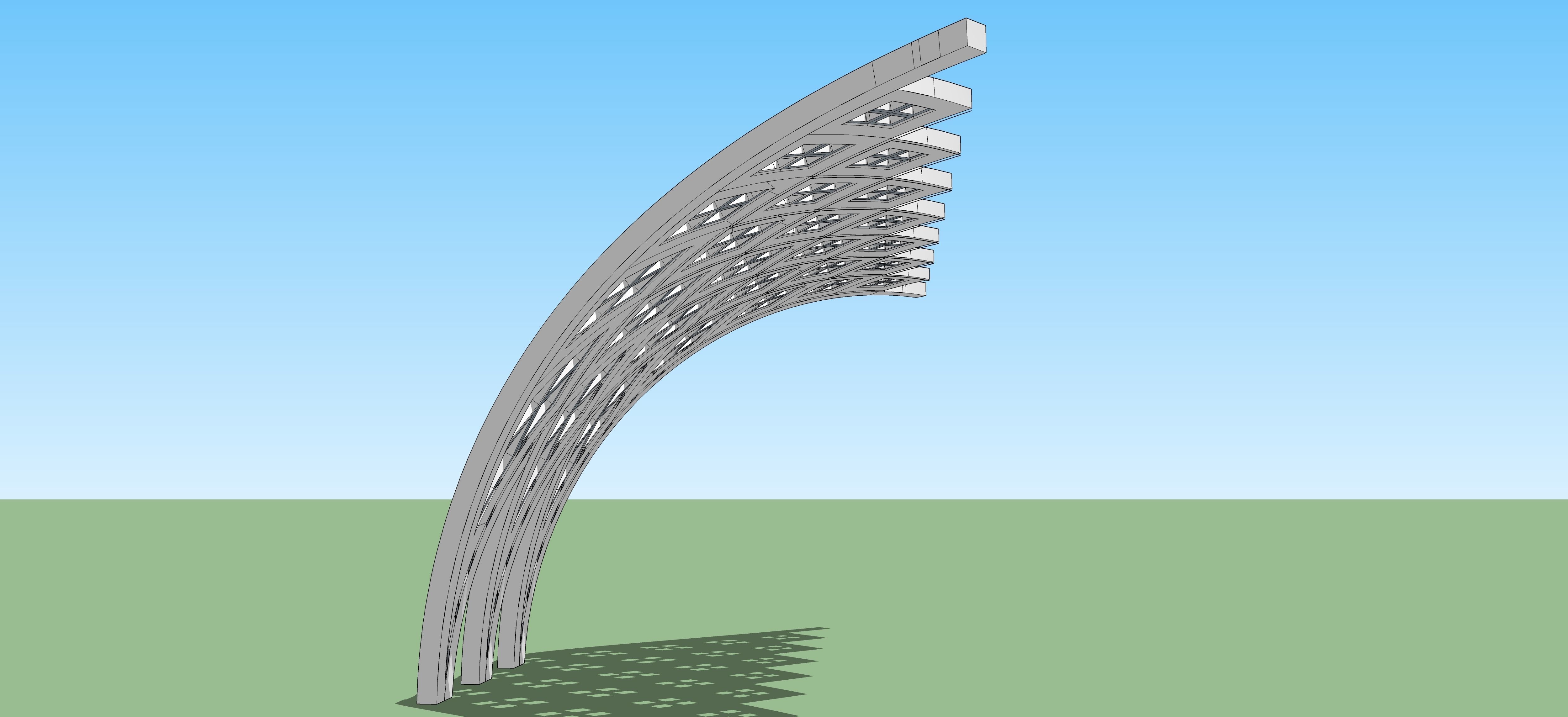 Artdeco canopy 3d sketchup 3D model | CGTrader