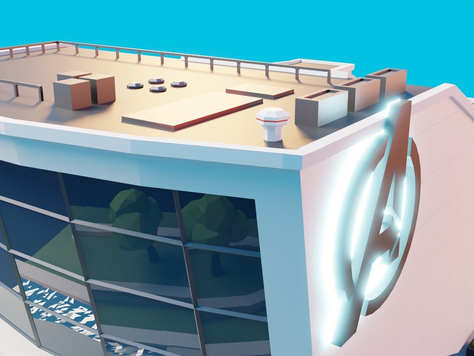 Cartoon Avengers base Scene 3D model | CGTrader