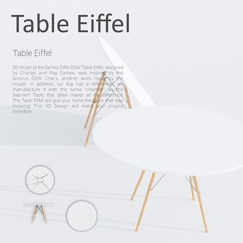 Table Eiffel 3D model | CGTrader