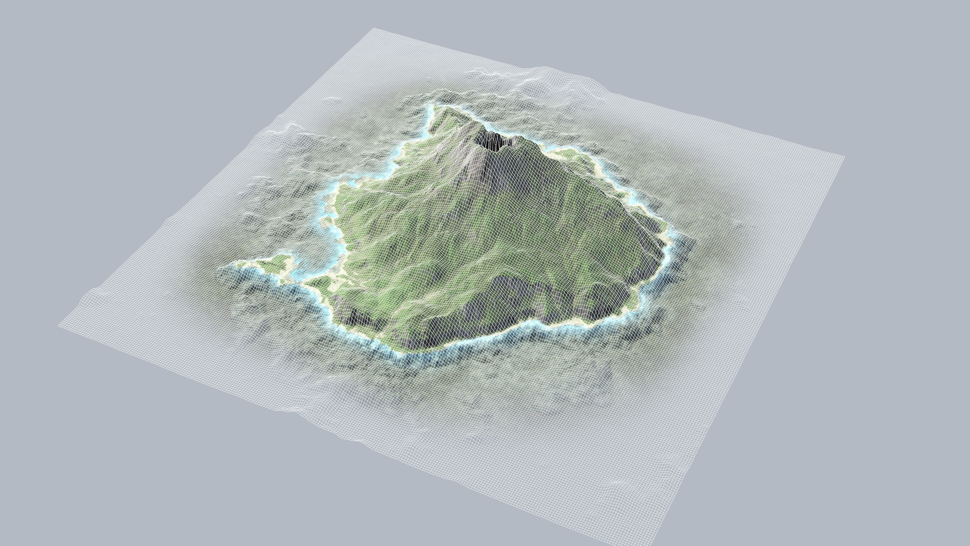 3D model Volcano Island VR / AR / low-poly | CGTrader