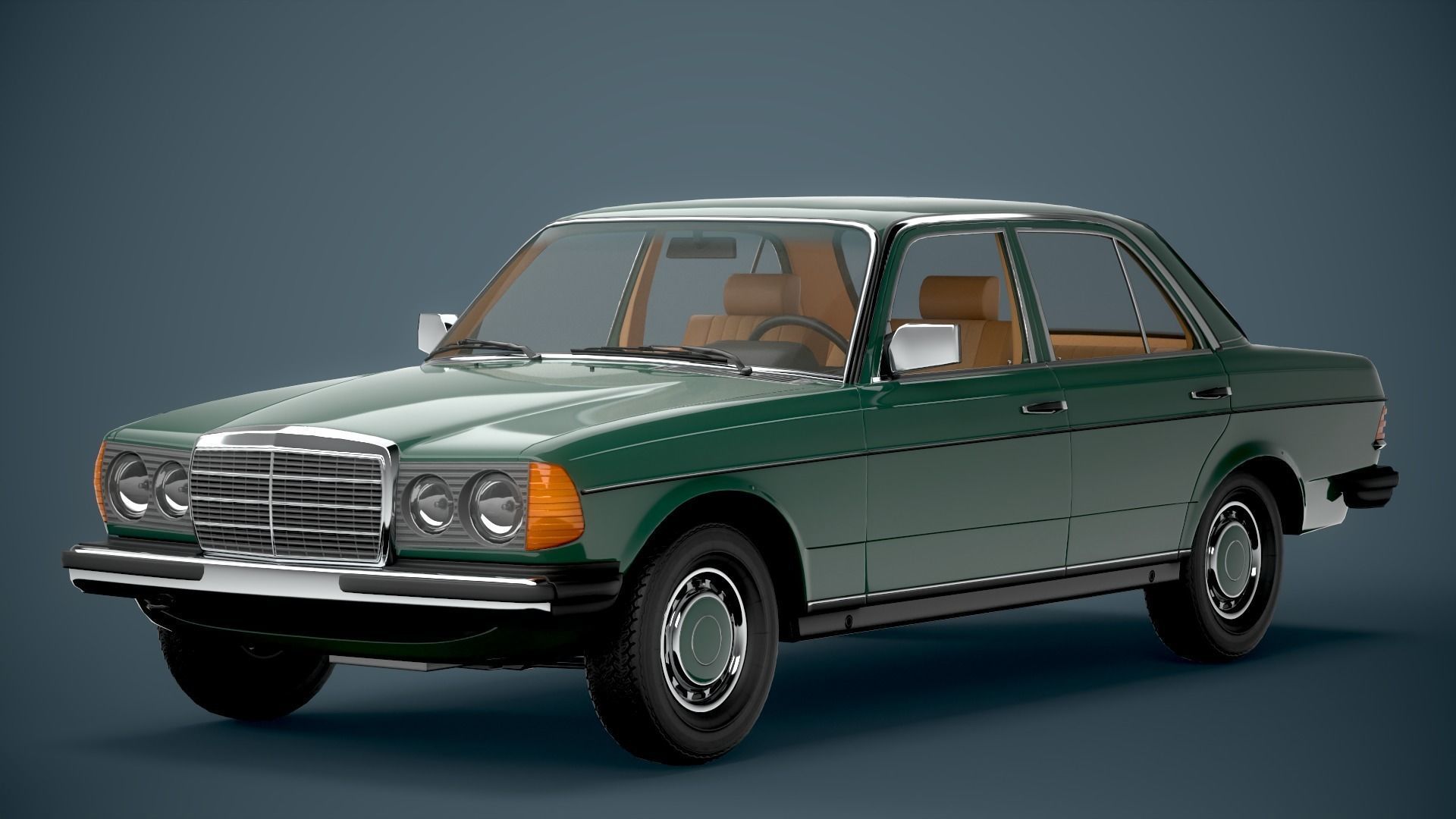 3D model Old Classic car Sedan Set with interior in 9 color variants ...