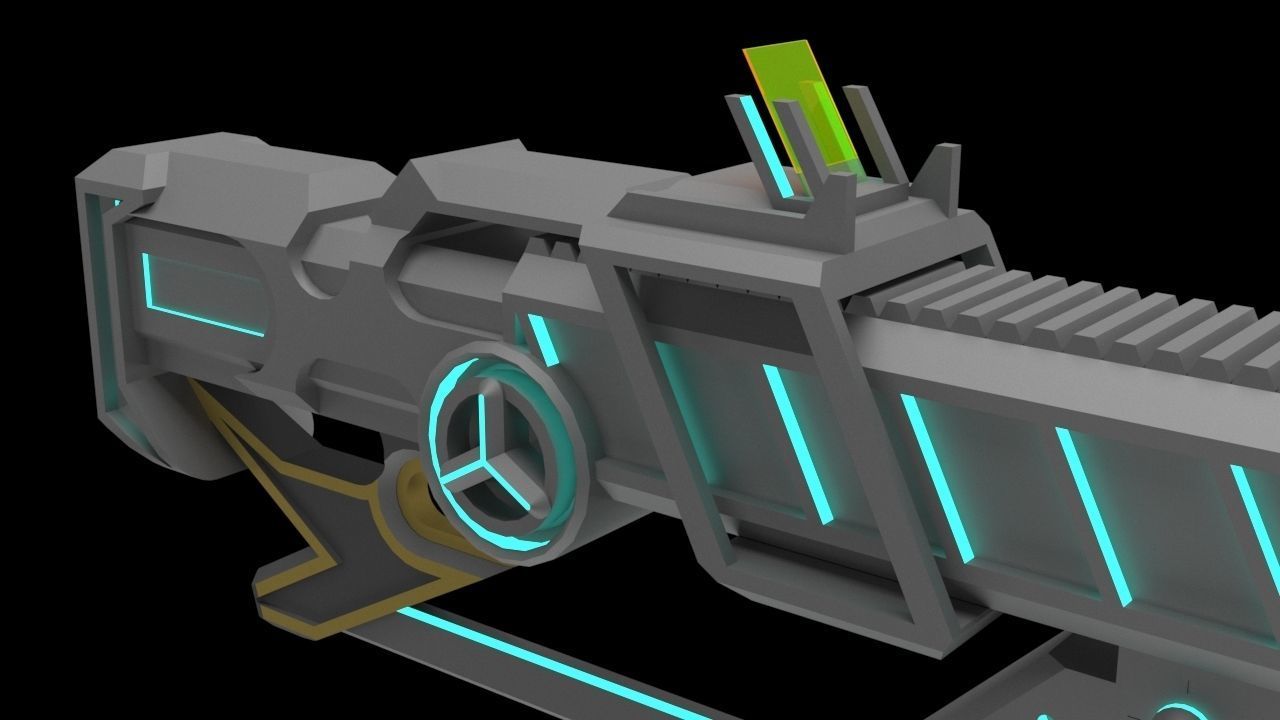 energy gun 3D model | CGTrader