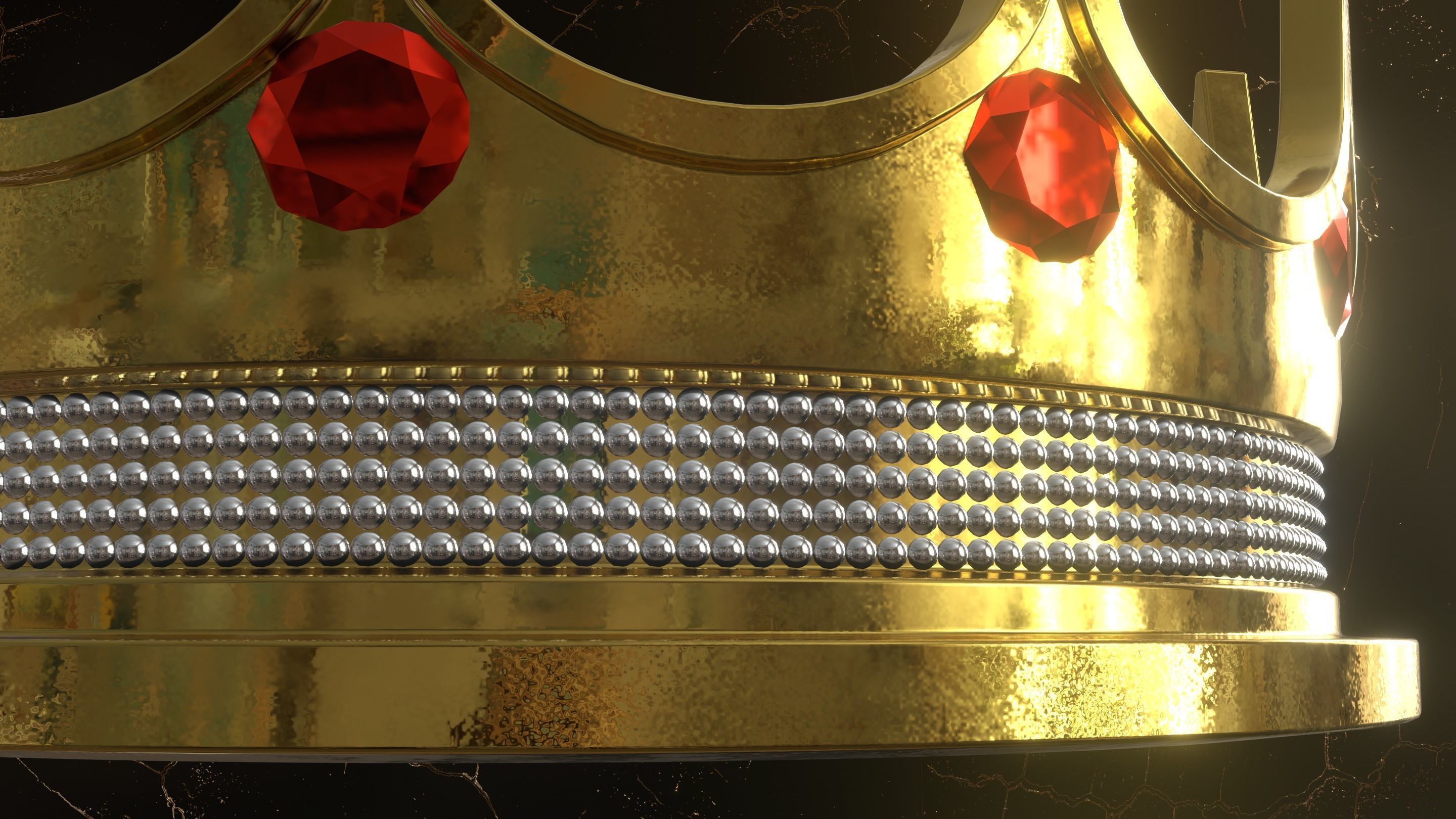 Gold Ruby Crown 3D model | CGTrader