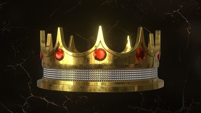 Gold Ruby Crown 3D model | CGTrader