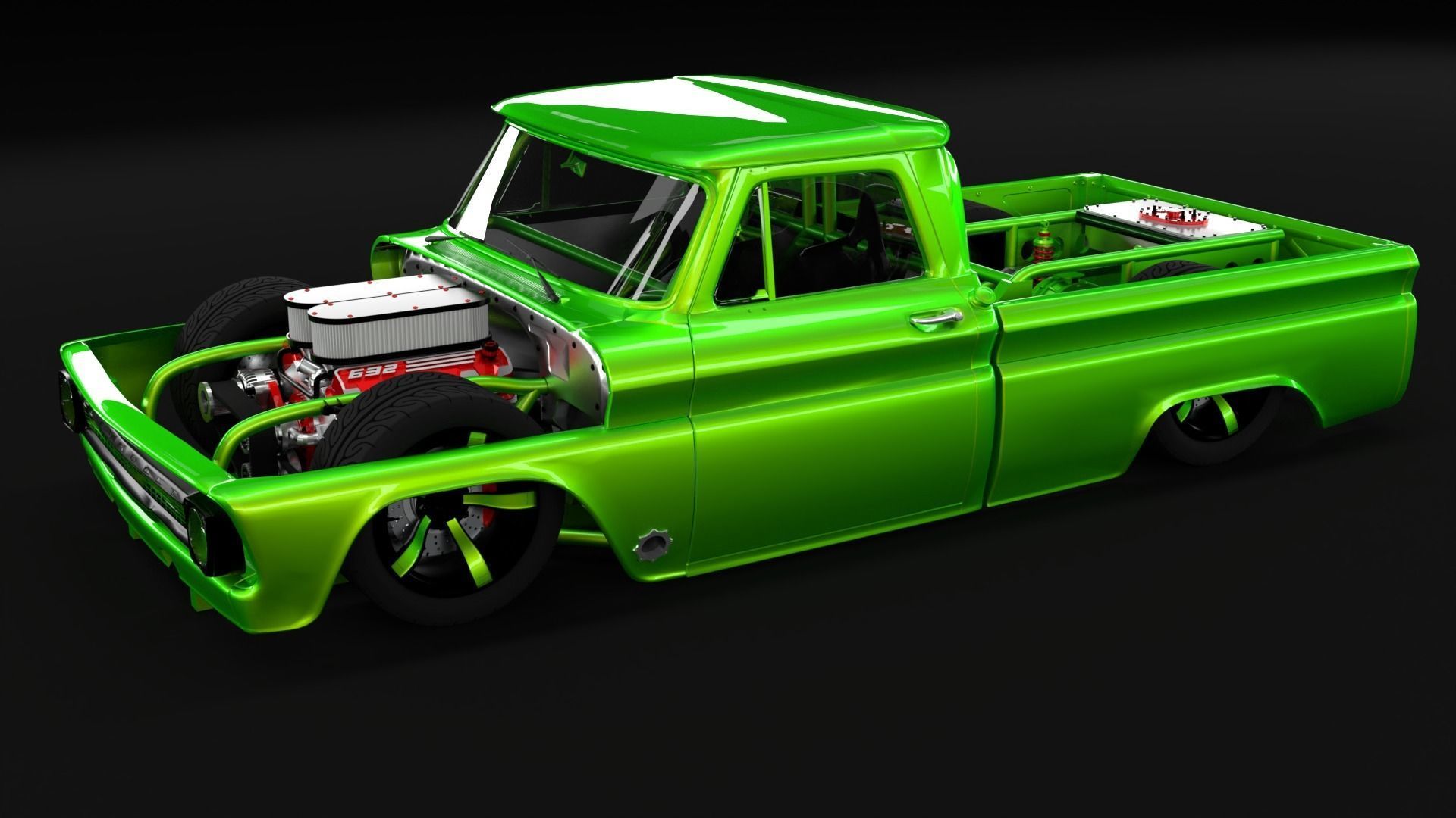 1966 CHEVROLET C10 CUSTOM TRANS KIT 3D model 3D printable | CGTrader