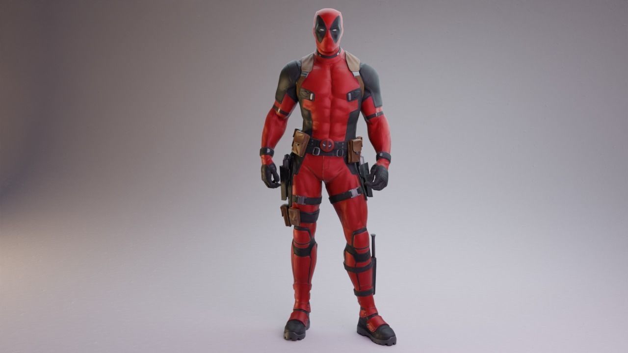 Marvels Deadpool rigged 3D model rigged | CGTrader