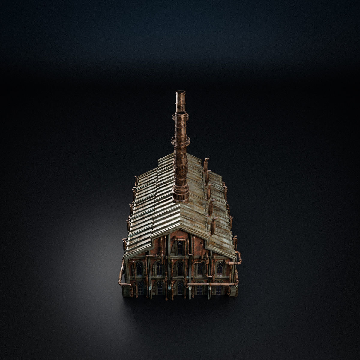 3D model STEAMPUNK INDUSTRIAL BUILDING 3 VR / AR / low-poly | CGTrader