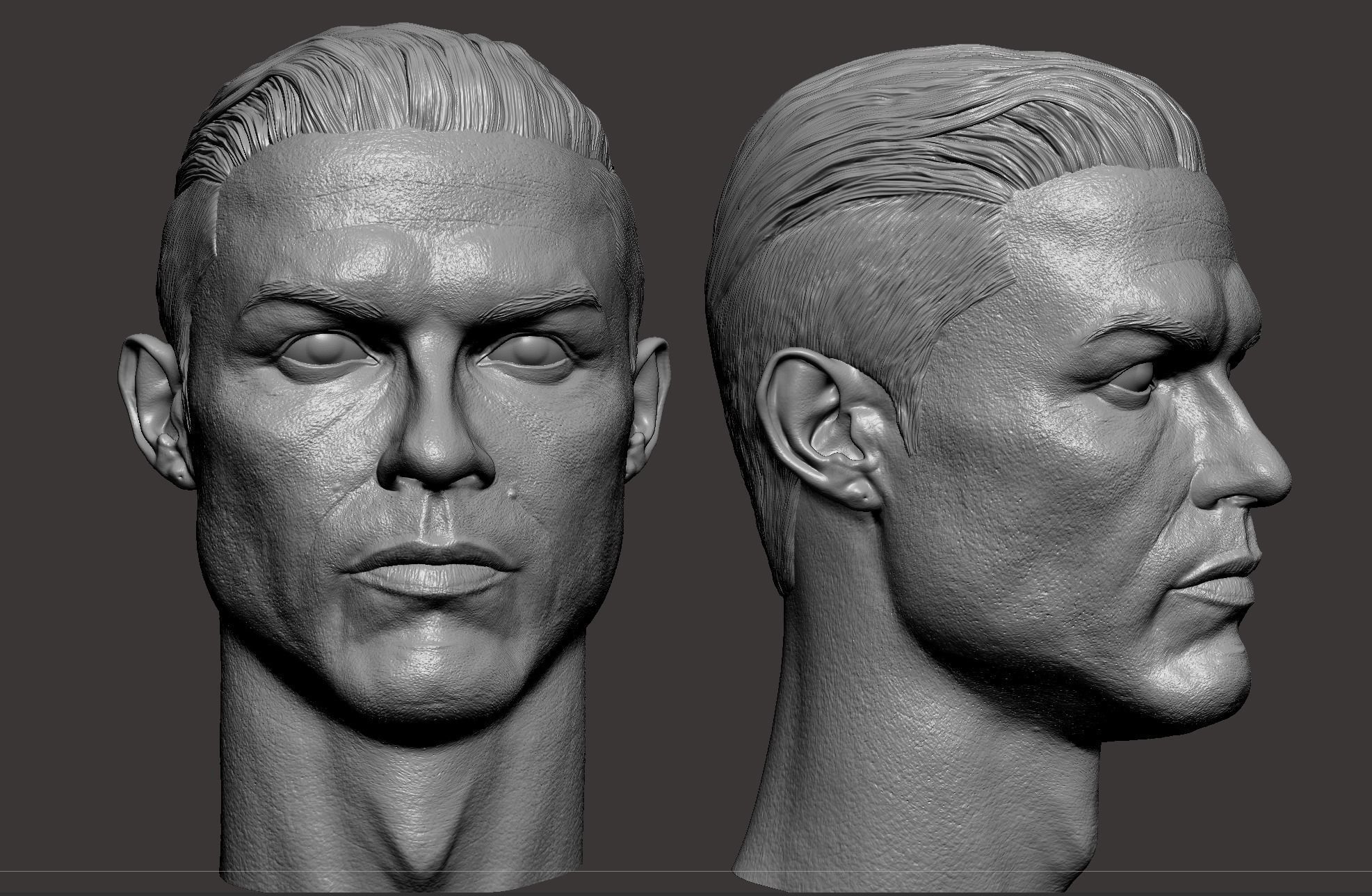Cristiano Ronaldo Head 3D model 3D printable | CGTrader